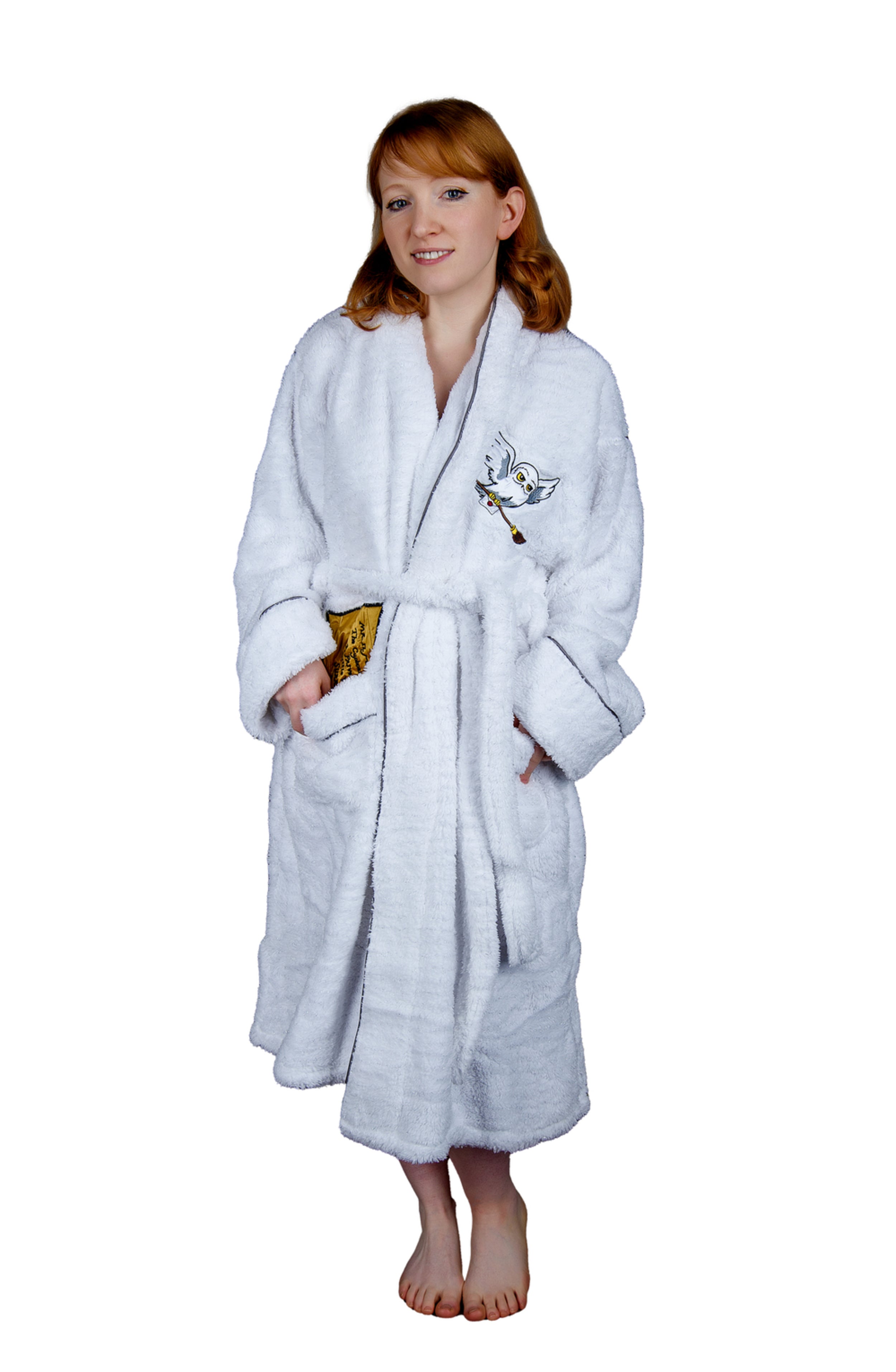 Harry Potter: Hedwig Ladies Sparkly Fleece Hoodless Robe – PopsforSale ...